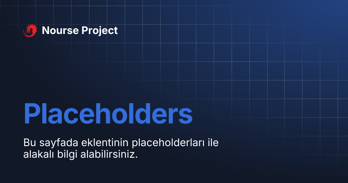 Placeholders | Nourse Project