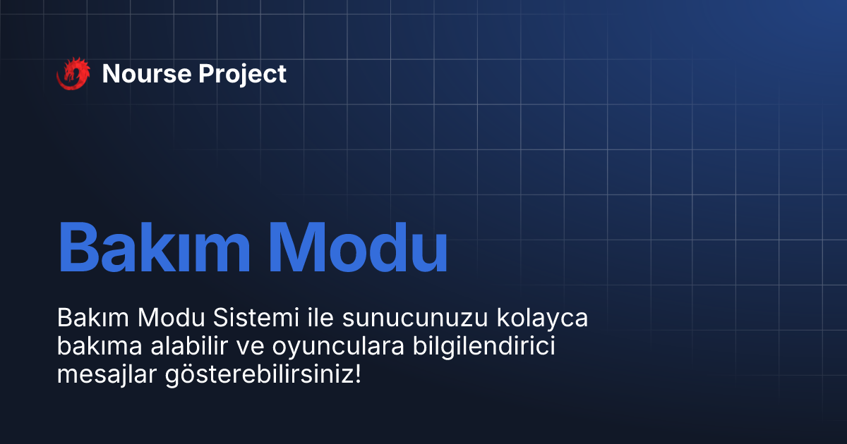 Bakım Modu | Nourse Project